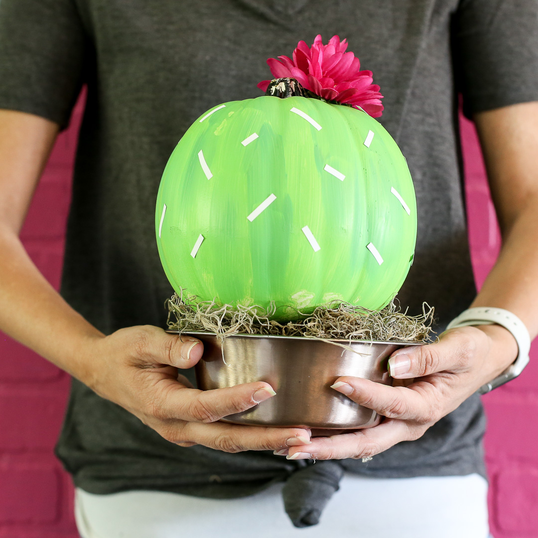 Cactus Pumpkin Craft Idea - Sugar Bee Crafts