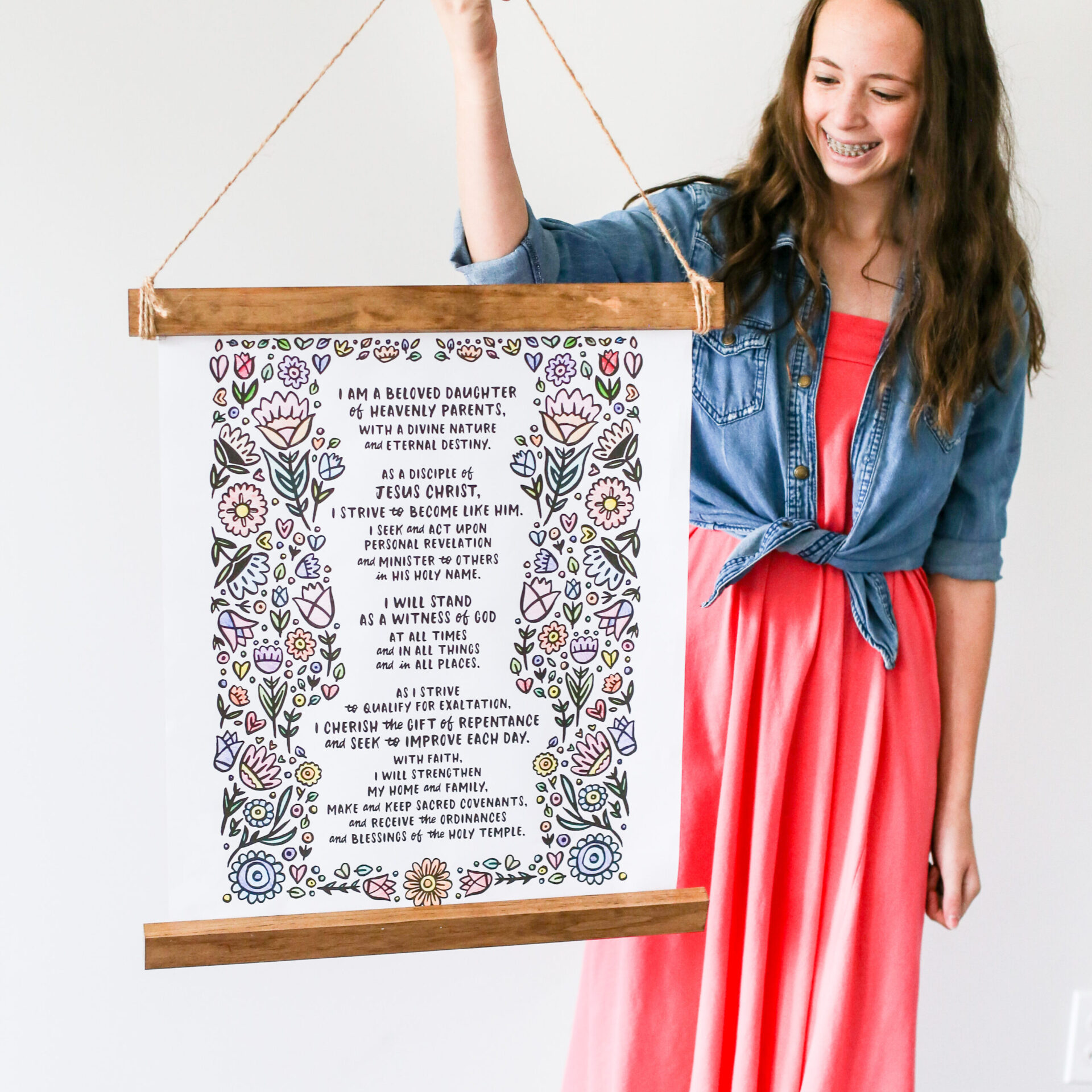 DIY Wood Stick Hanging Frame - Sugar Bee Crafts