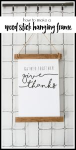 DIY Wood Stick Hanging Frame - Sugar Bee Crafts