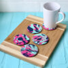 Paint Pour Coasters Craft Idea - Sugar Bee Crafts