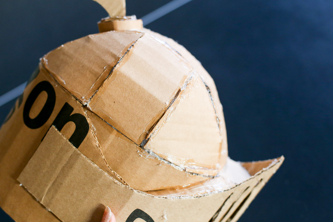 Knight Halloween Costume from Made Cardboard Amazon Prime Boxes - Sugar ...