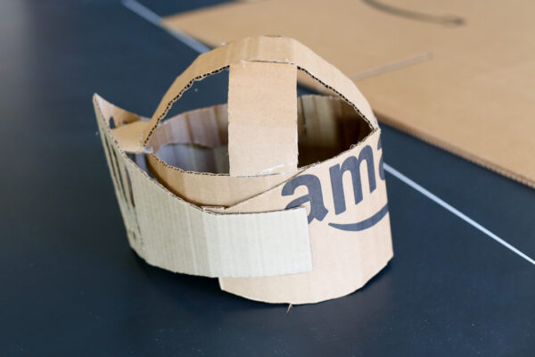 Knight Halloween Costume from Made Cardboard Amazon Prime Boxes - Sugar ...