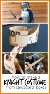 Knight Halloween Costume from Made Cardboard Amazon Prime Boxes - Sugar ...